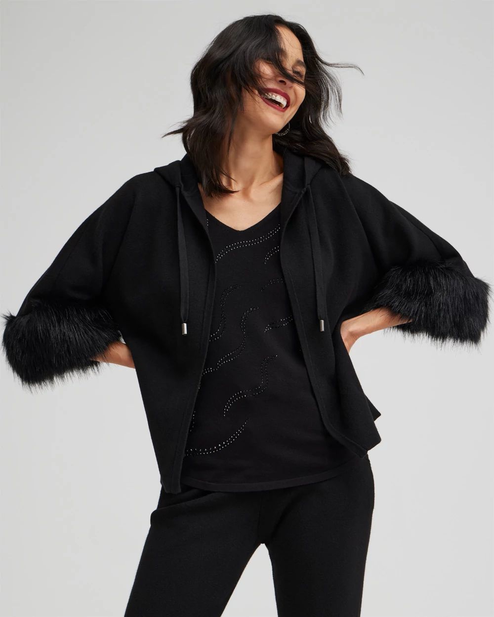 Zenergy Luxe Cashmere Blend Faux Fur Sweater | Chico's Zenergy Luxe Cashmere Blend Faux Fur Sweater | Chico's